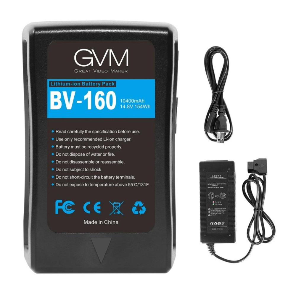 gvm GVM BV-160 V-Mount Battery with D-Tap and DC Outputs