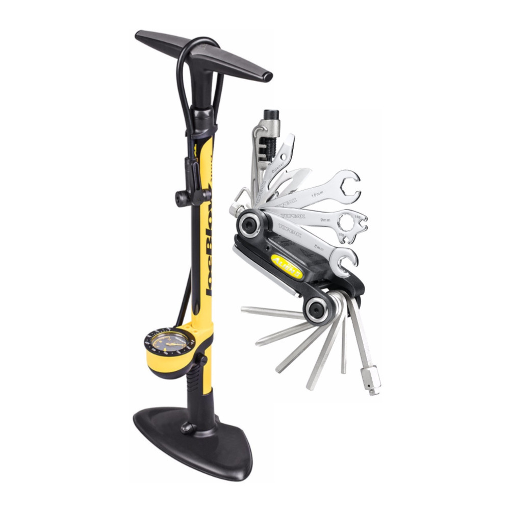 Topeak Joe Blow Sport III High Pressure Floor Bike Pump and Alien II ...